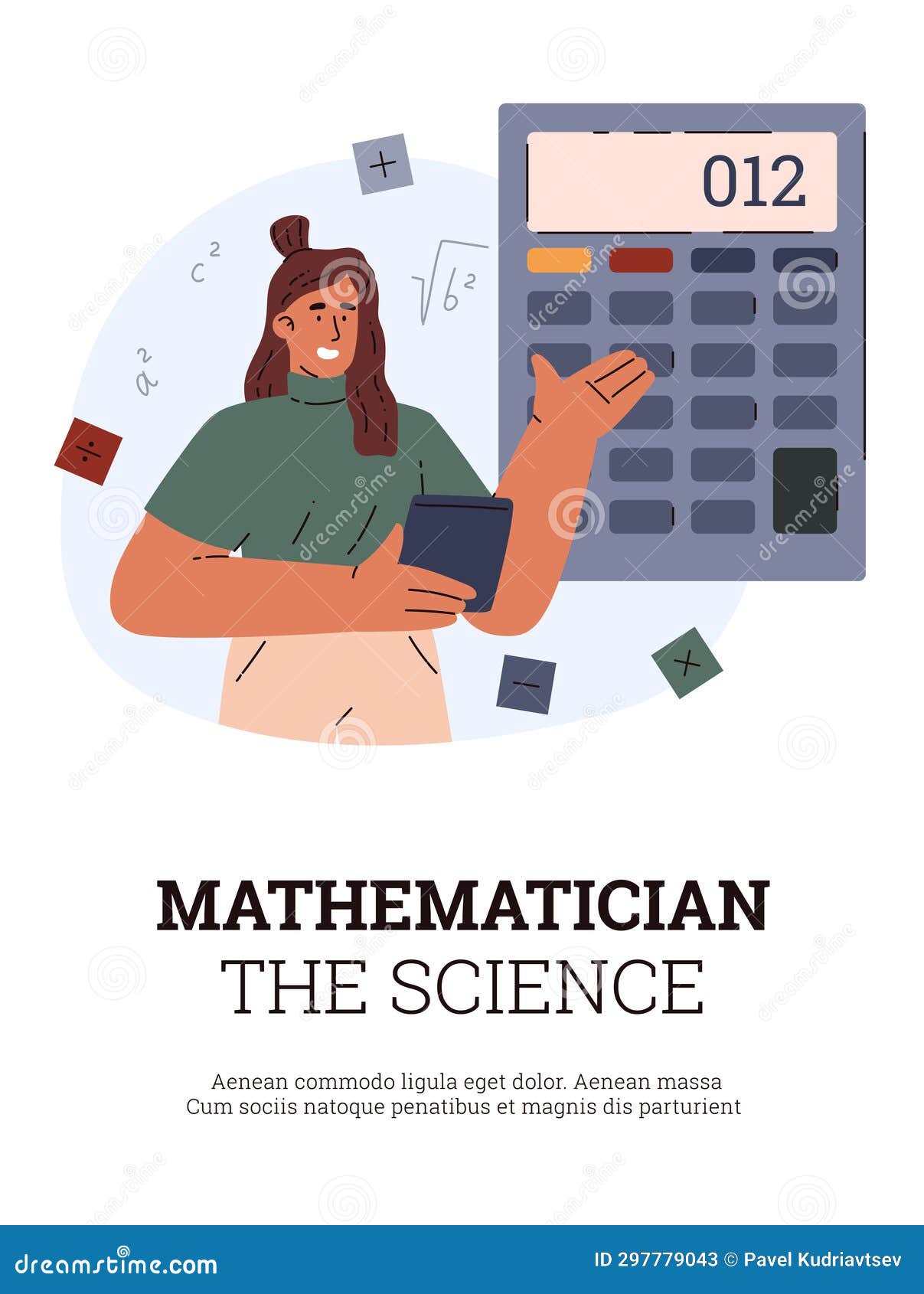 Woman Mathematician Physicist Teacher Character Hold Pointer, Educator ...