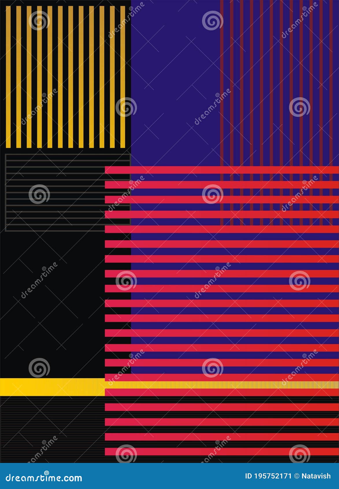 Poster with Vertical and Horizontal Lines Stock Illustration ...