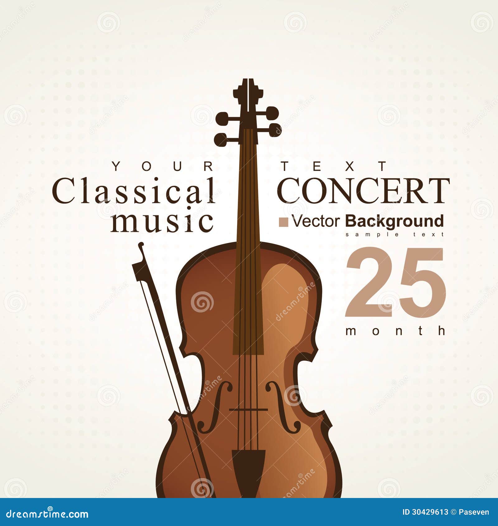 Poster with violin stock vector. Illustration of performance - 30429613