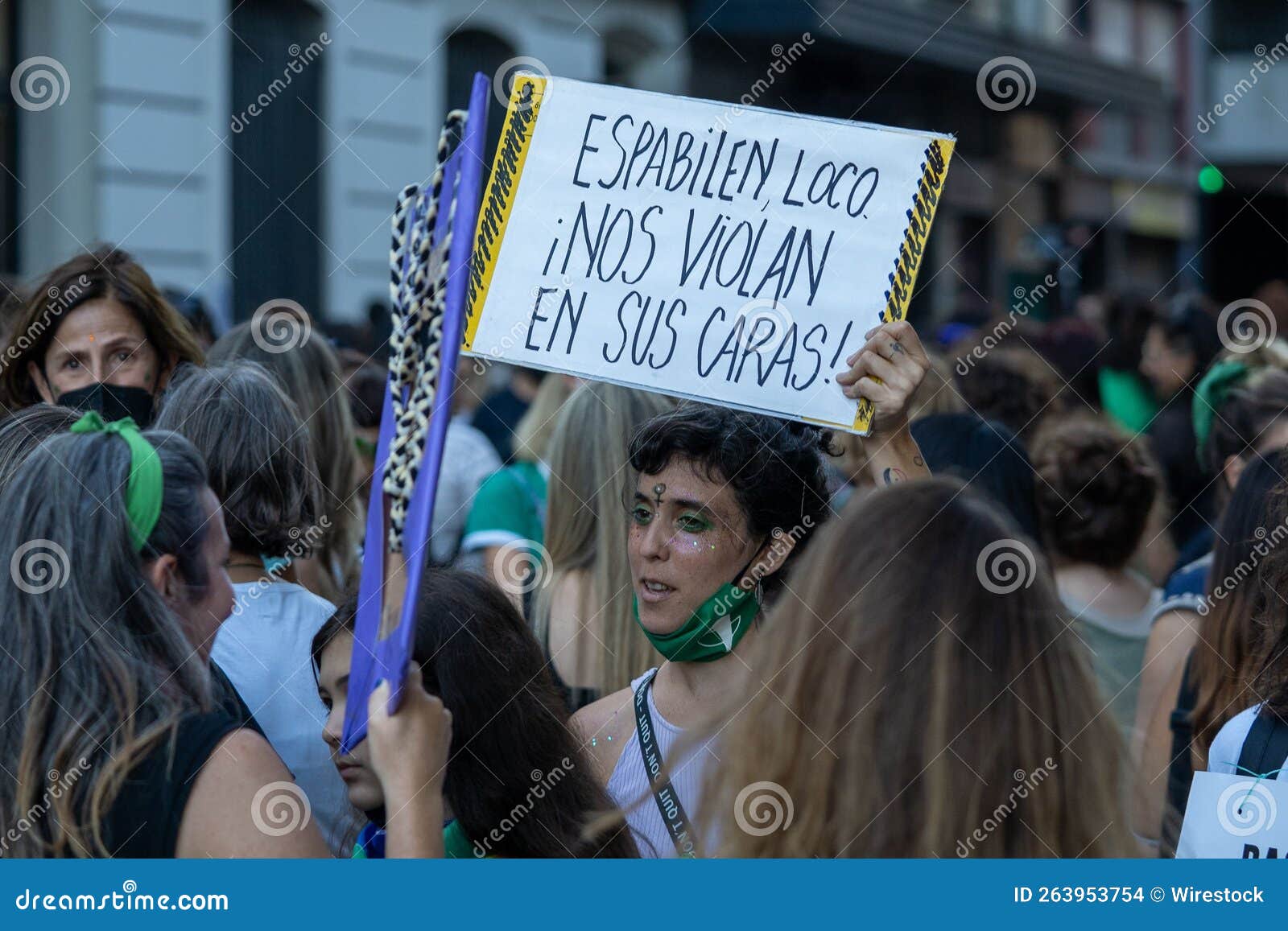 Poster Wake Up Crazy and Us in Their Faces Editorial Stock Image ...