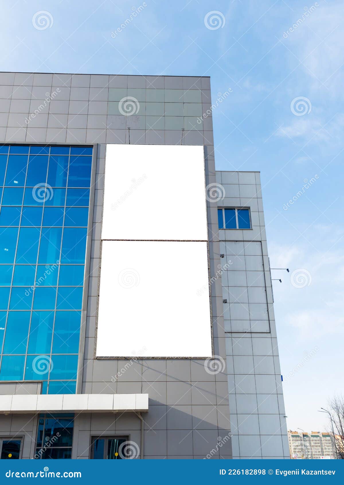 Poster on the Wall of the Building. Blank for Design Stock Photo ...