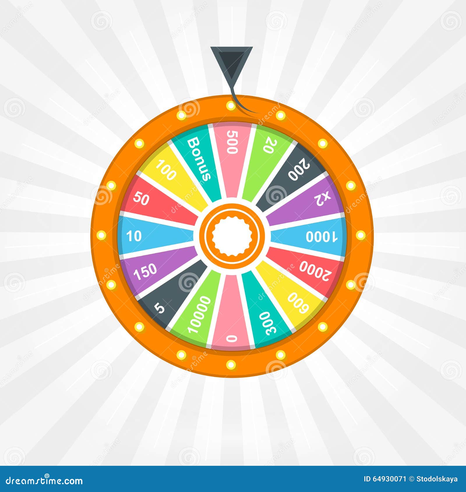 Poster with Wheel of Fortune Stock Vector - Illustration of chance ...