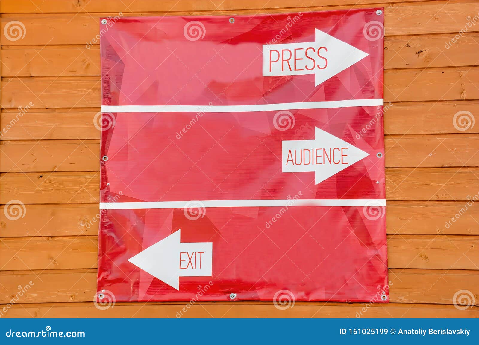 Poster with White Arrows Indicating the Direction of Movement Stock ...