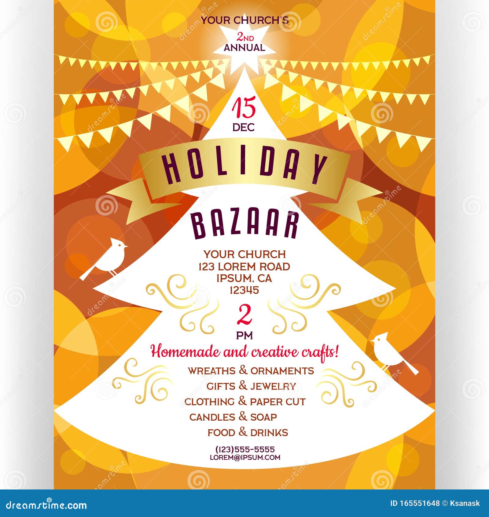 Poster for Winter Holiday Bazaar with Invitational Text and Many ...