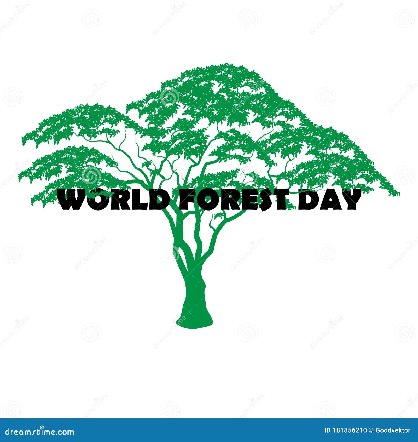 Poster World Forest Day Print Nature 21 March Stock Vector ...