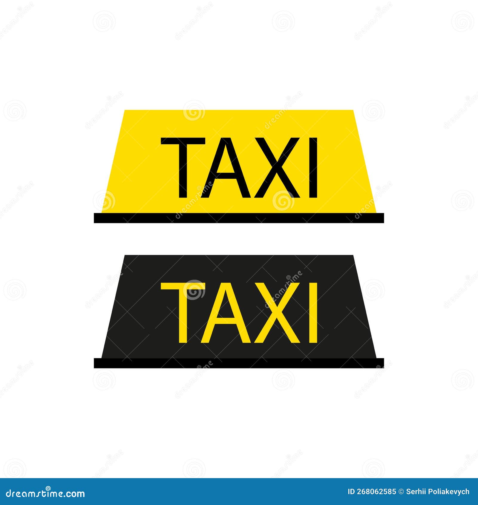 Poster with Yellow Checkers Taxi. Vector Illustration Stock Vector ...