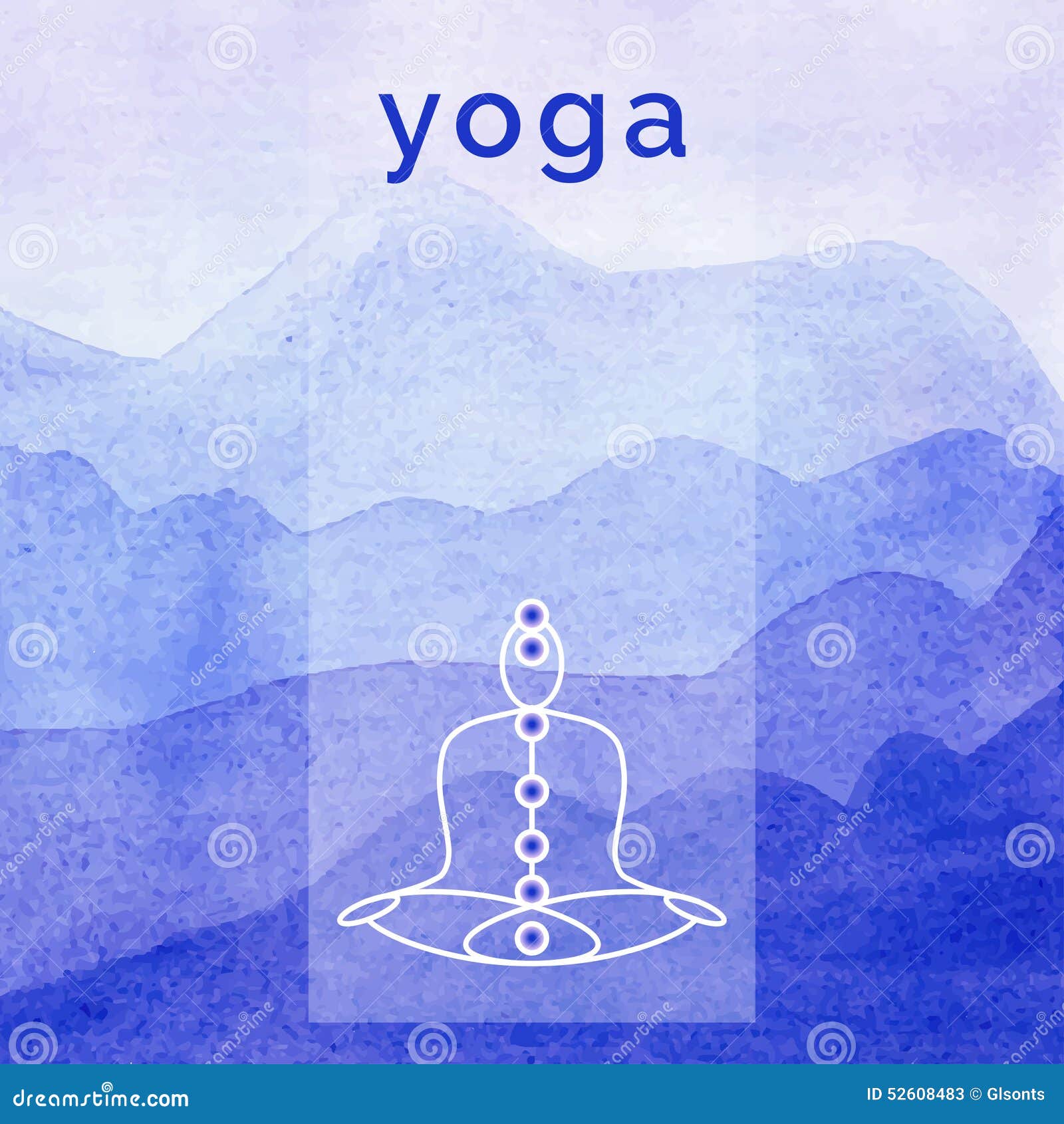 Poster for Yoga Class with a Nature Backdrop. Stock Vector ...