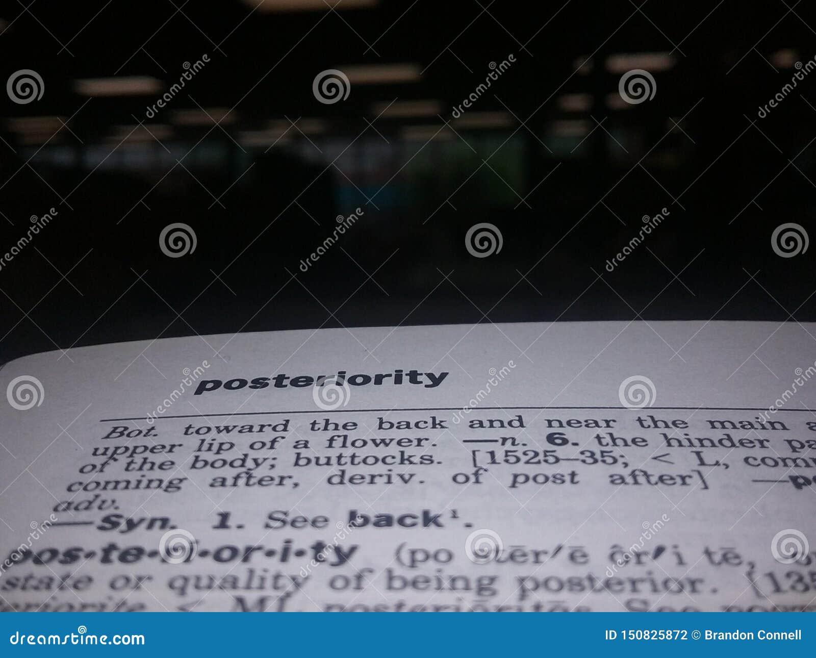 Posteriority stock photo. Image of page, meaning, definition - 150825872