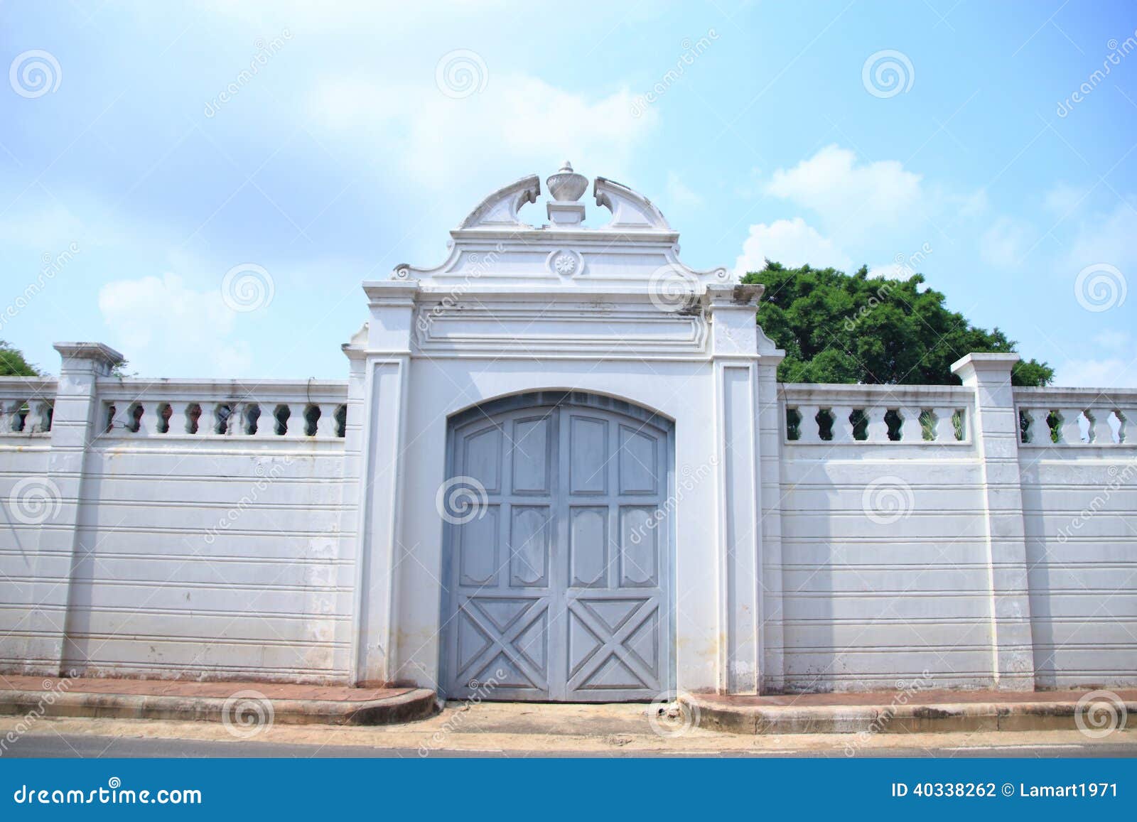 Postern gate stock photo. Image of entry, retro, white - 40338262