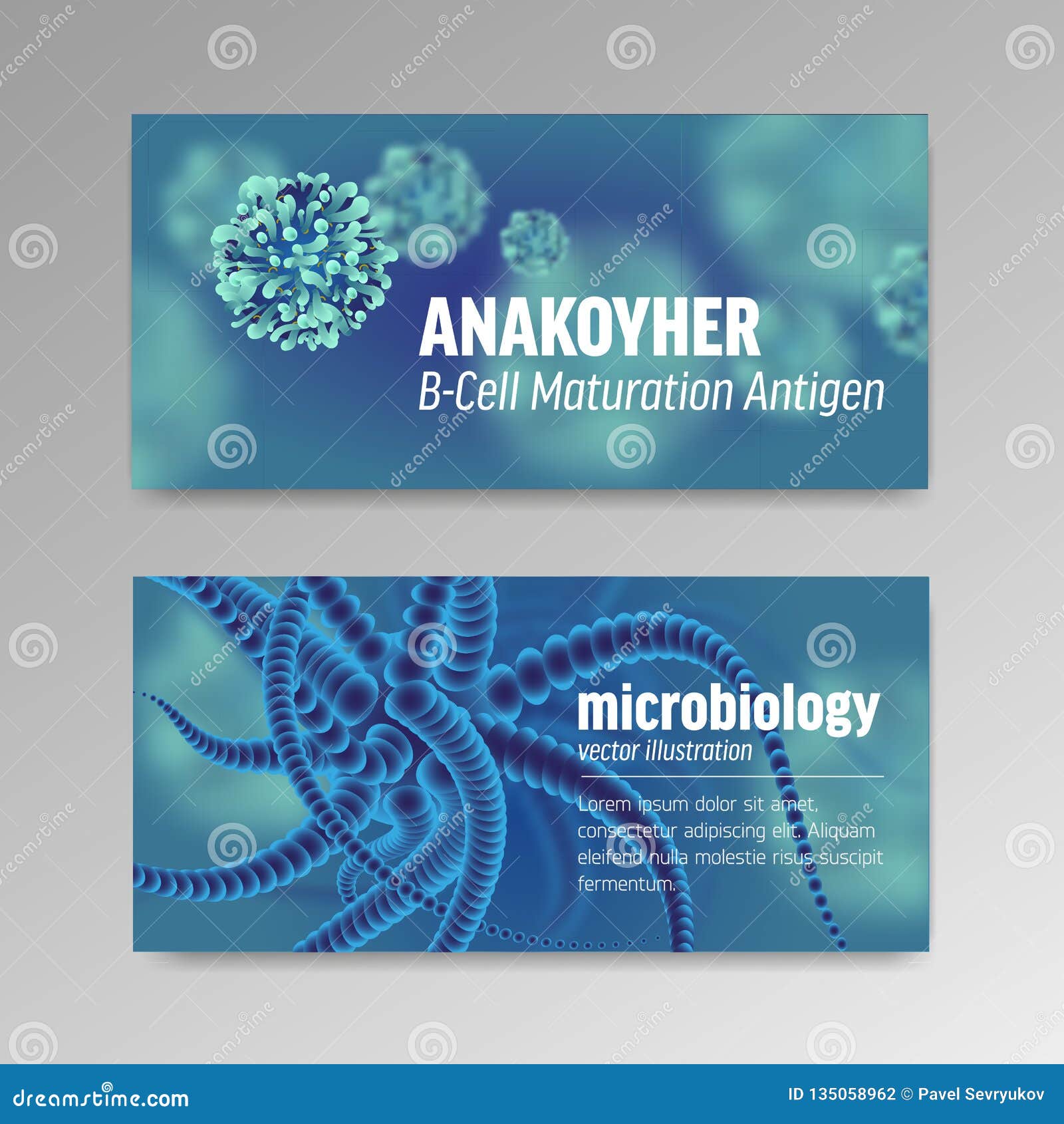 Posters About Microbiology And Viruses. 3d Microscopic Bacteria Cartoon ...