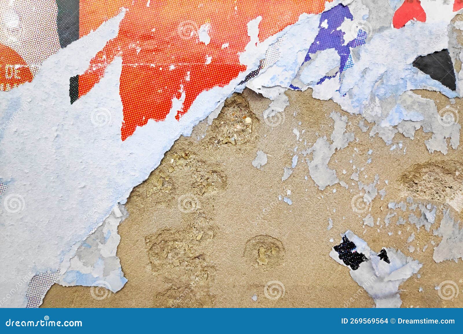 Posters Torn Apart on a Billboard Stock Photo - Image of advertising ...