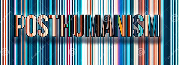 Posthumanism Theme with Abstract Network Lines Stock Photo - Image of ...