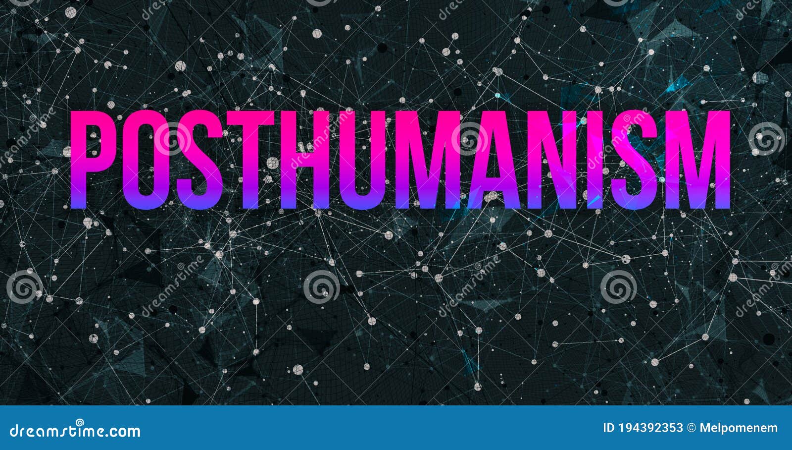 Posthumanism Theme with Abstract Network Patterns Stock Image - Image ...