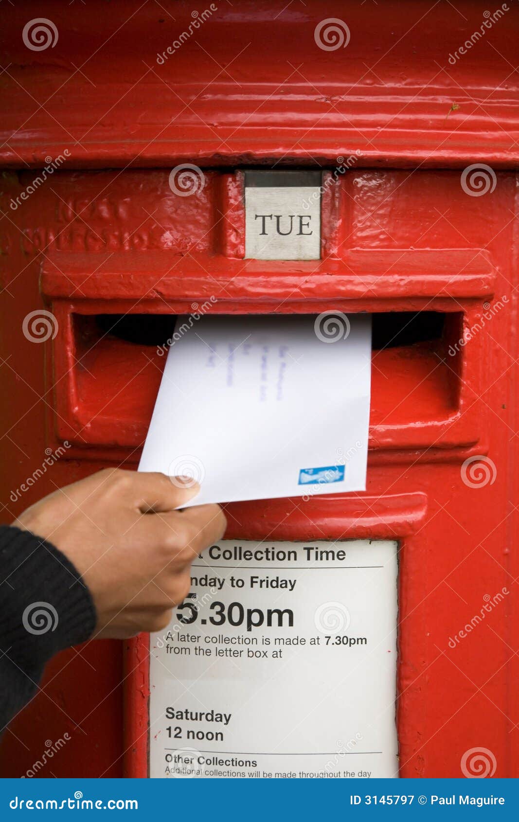 Posting a letter editorial photography. Image of closeup - 3145797