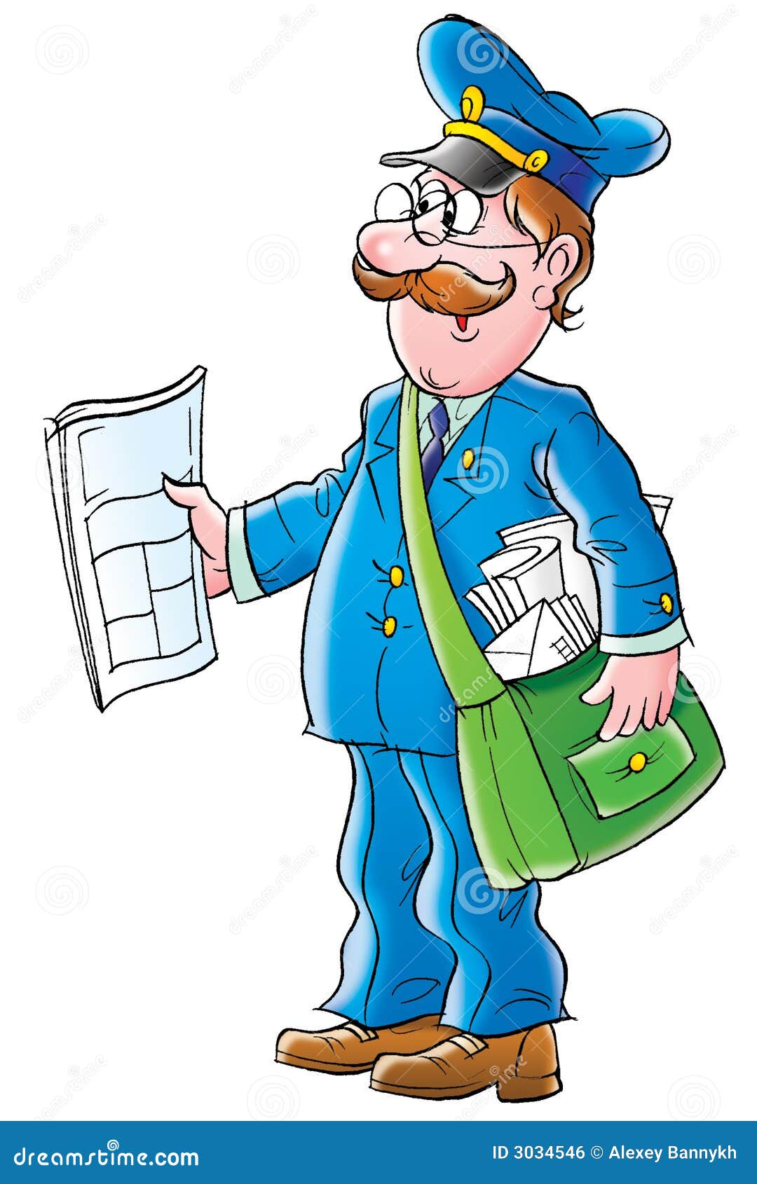 Postino illustrazione di stock. Illustrazione di umore - 3034546