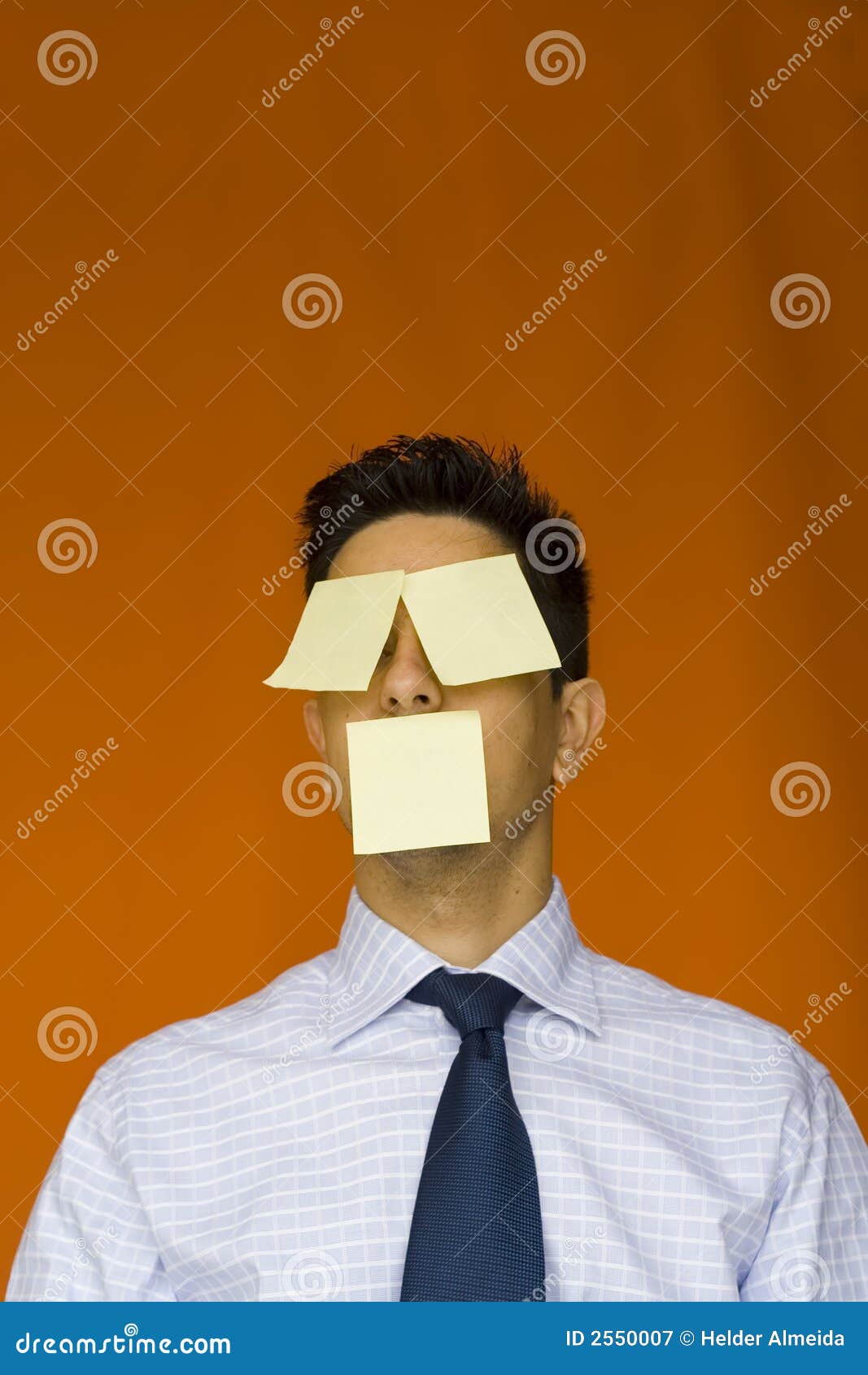 Postit face stock image. Image of holding, blank, conceptual - 2550007