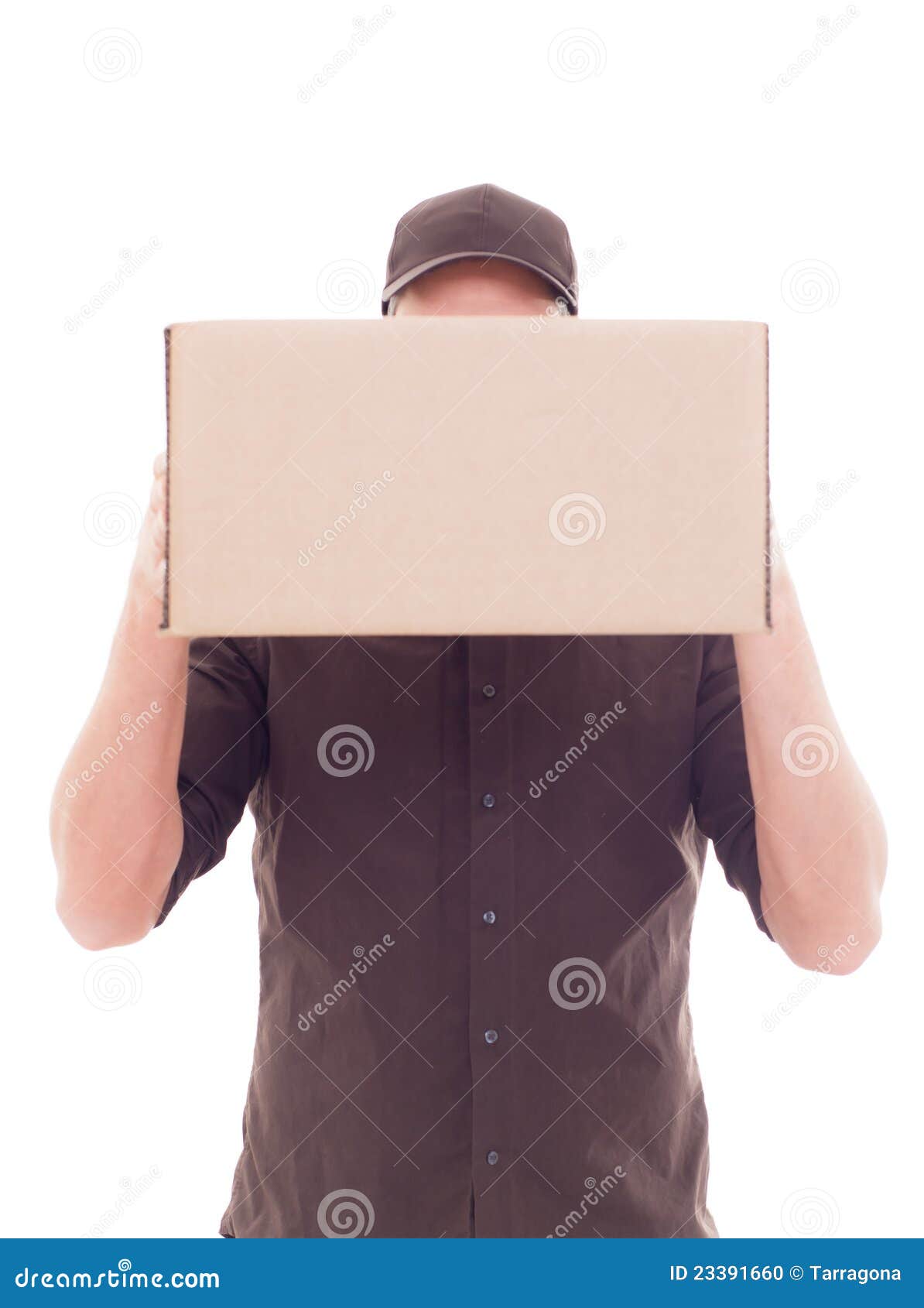 Postman stock photo. Image of mail, postman, brown, parcel - 23391660