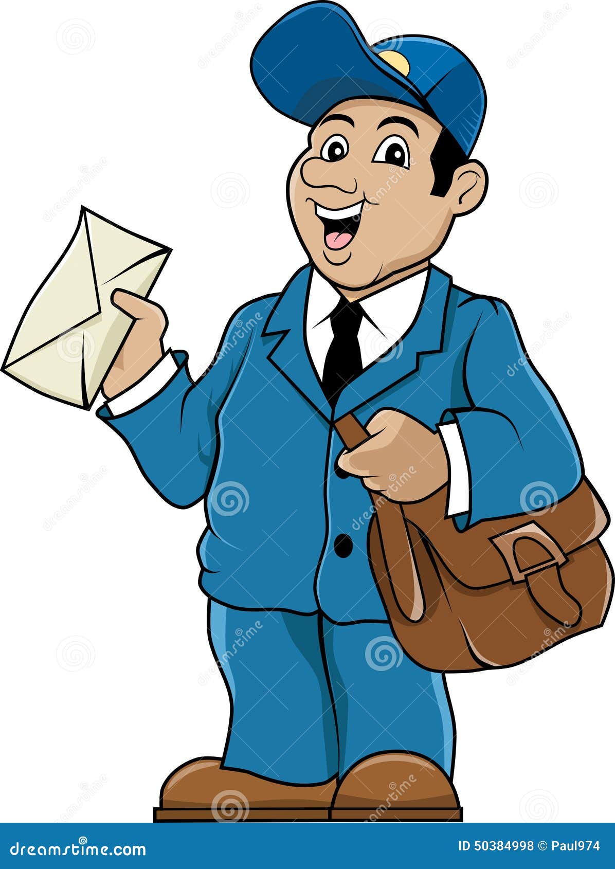 Postman Vector Illustration | CartoonDealer.com #23138384