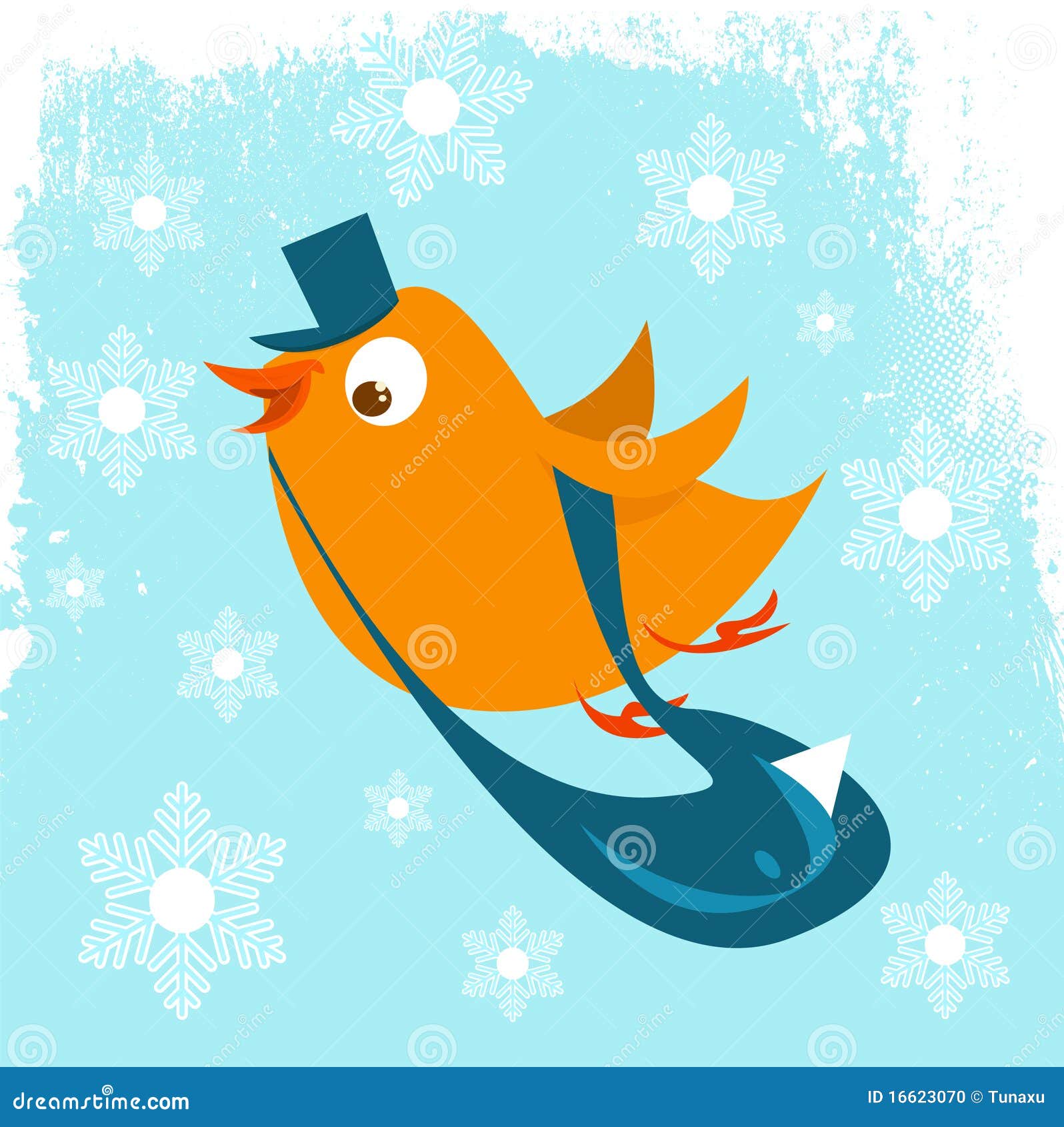 Postman bird stock vector. Illustration of snow, isolated - 16623070