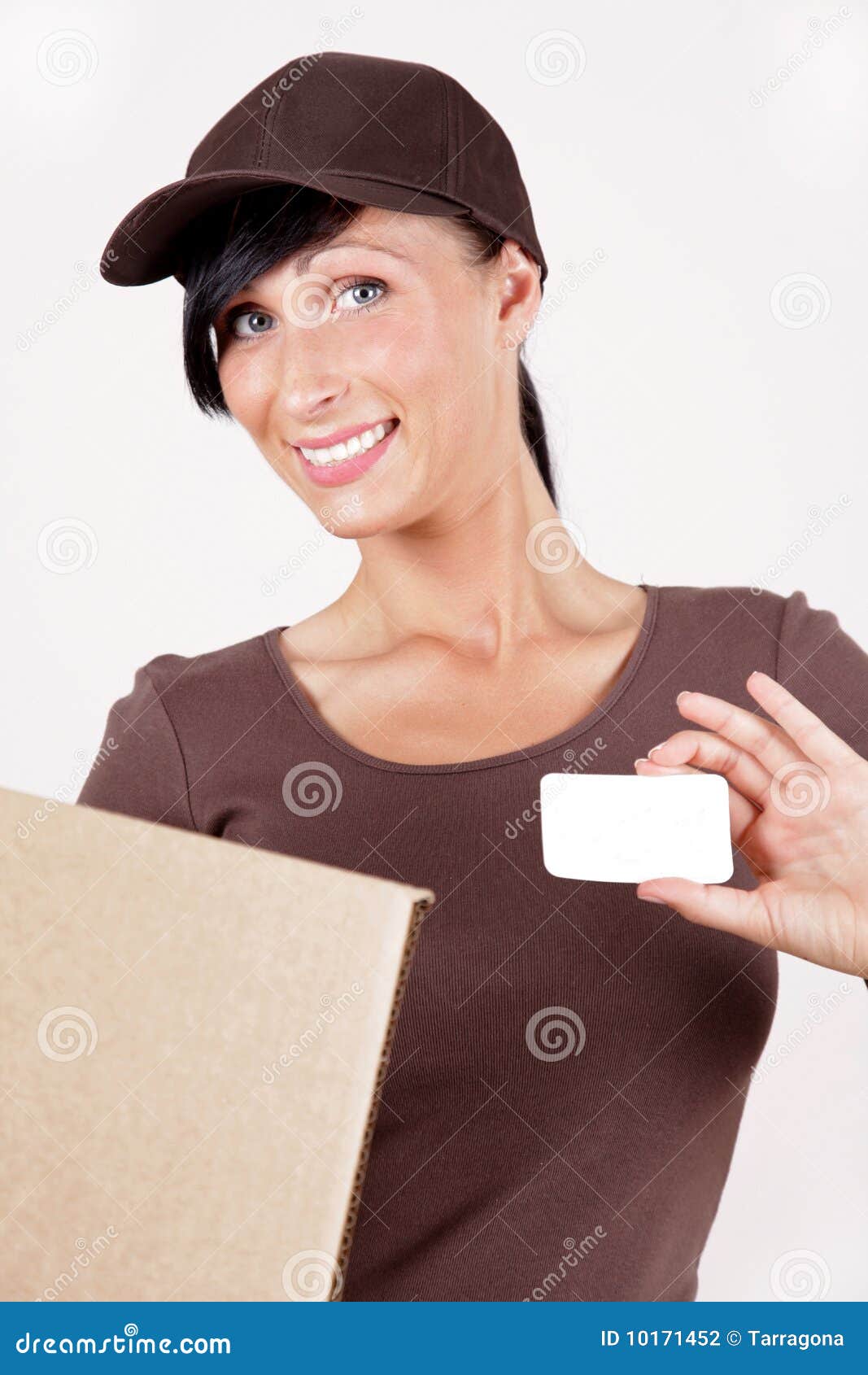 Female Postman With Packet Stock Photo | CartoonDealer.com #10171446