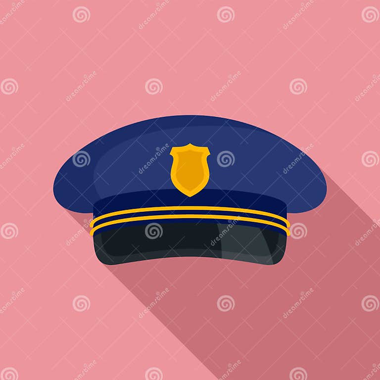 Postman Cap Icon, Flat Style Stock Vector - Illustration of carrier ...