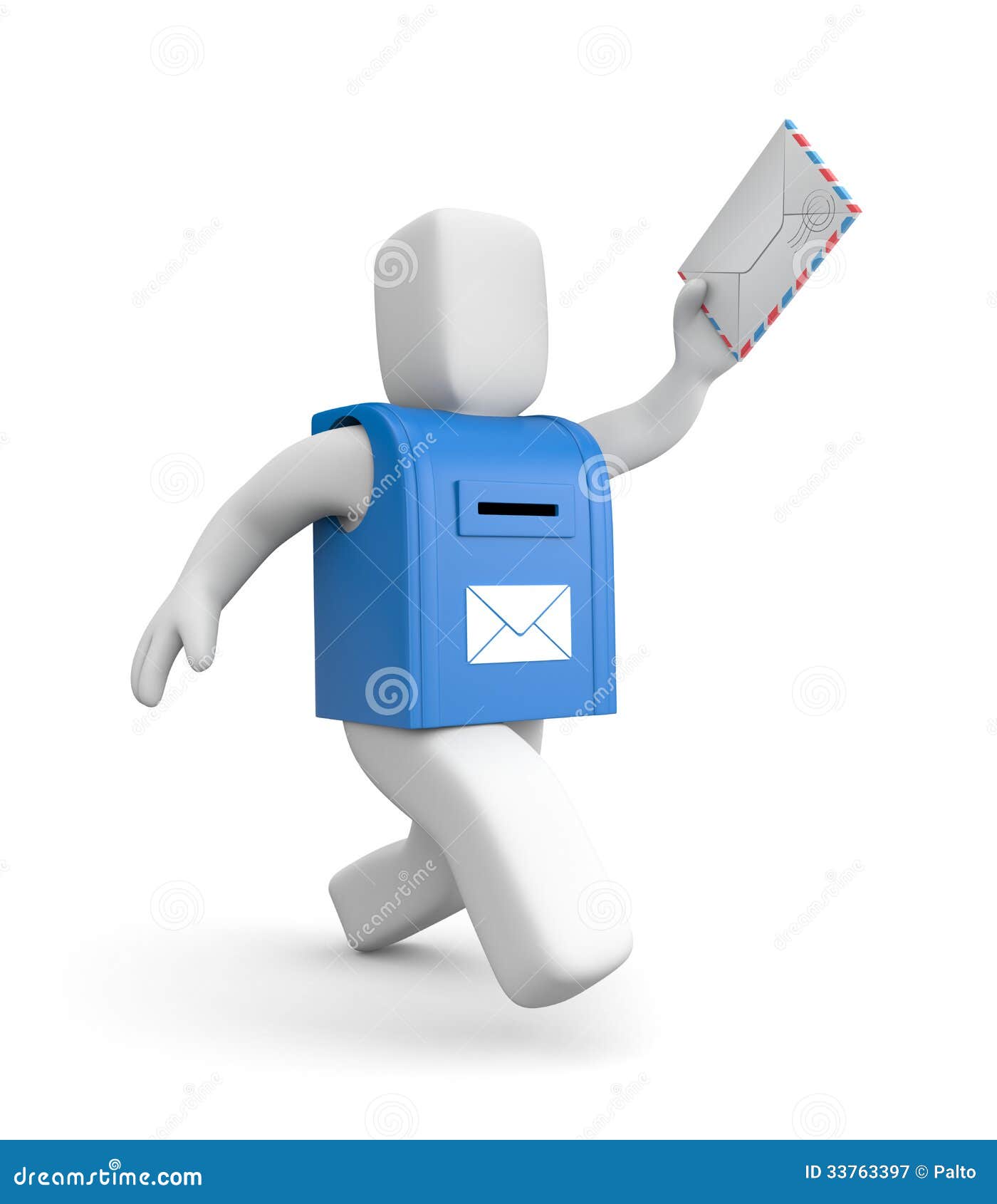 Postman stock illustration. Illustration of mail, message - 33763397