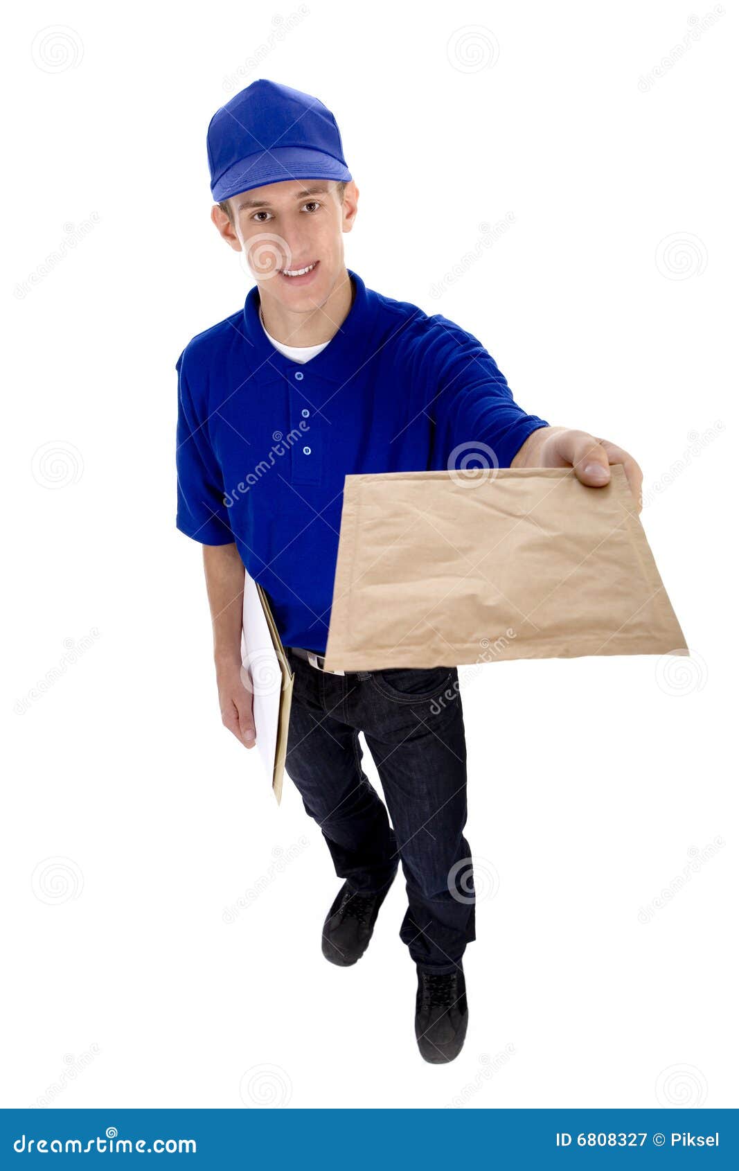 Postman Delivering Mail stock image. Image of letter, occupation - 6808327