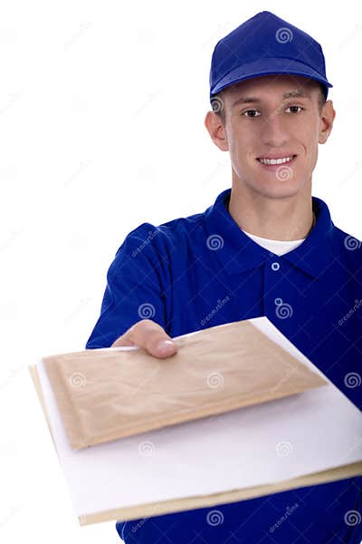 Postman Delivering Mail stock photo. Image of postal, delivering - 6808444