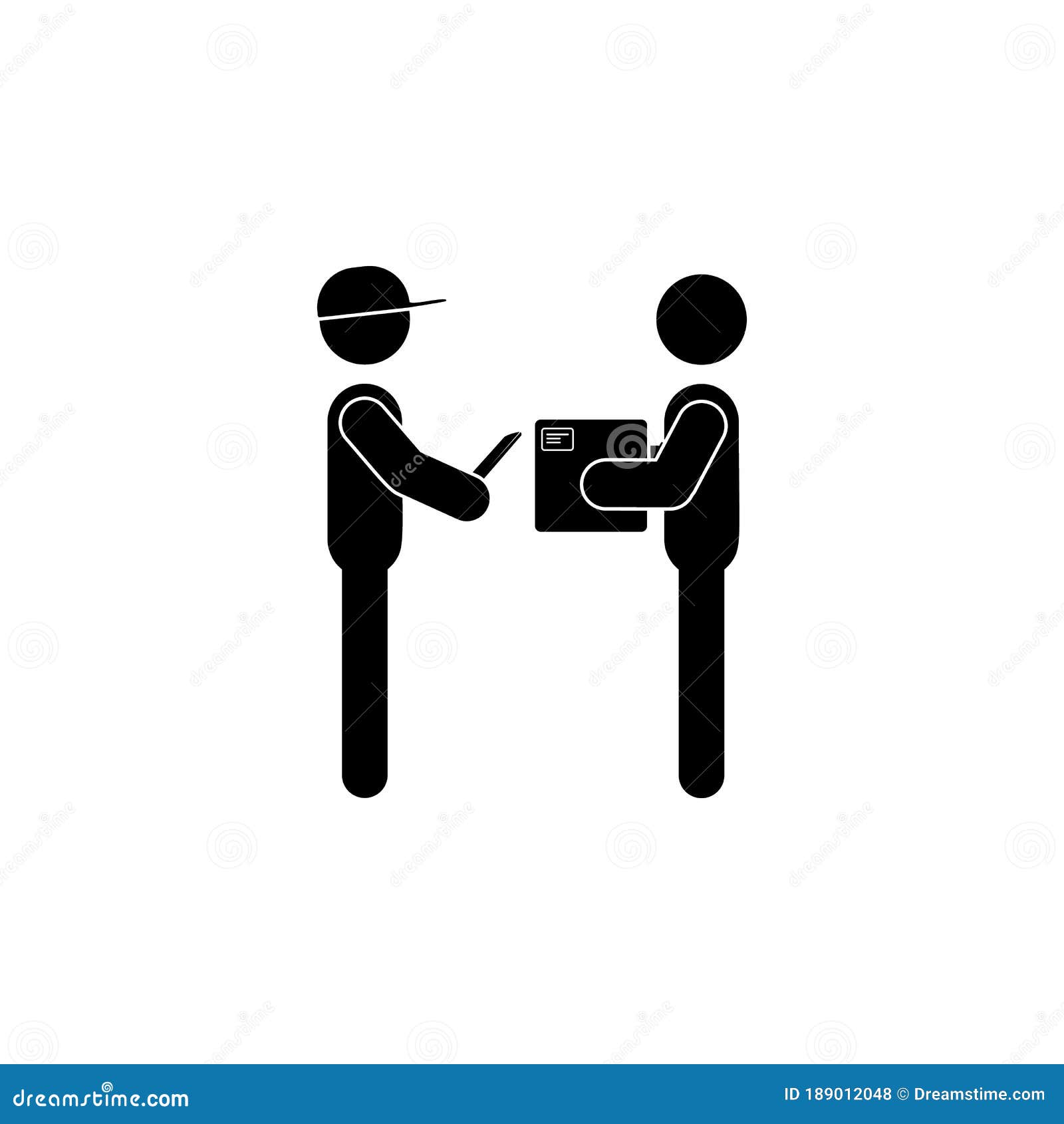 The Postman Delivers Mail Boxes Icon. Element Of Logistic For Mobile ...