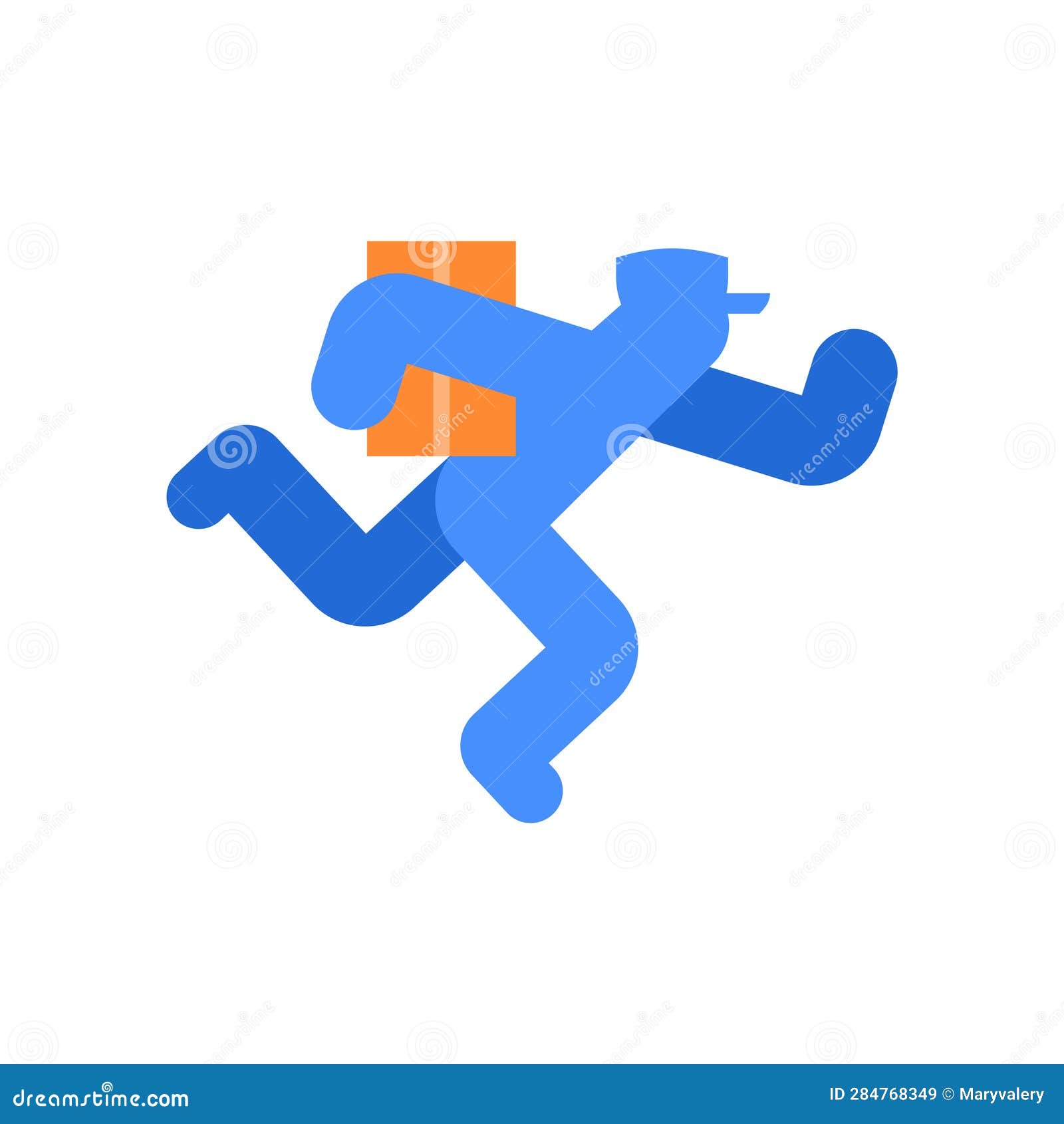 Postman Icon. Mailman Sign. Fast Mail Logo Stock Vector - Illustration ...