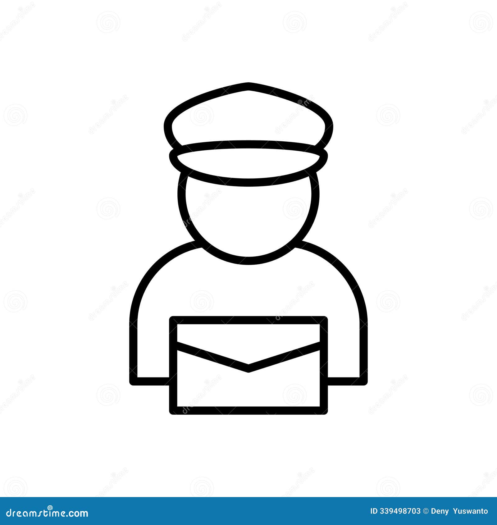 Postman Icon Vector Design Template Basic RGB Stock Vector ...