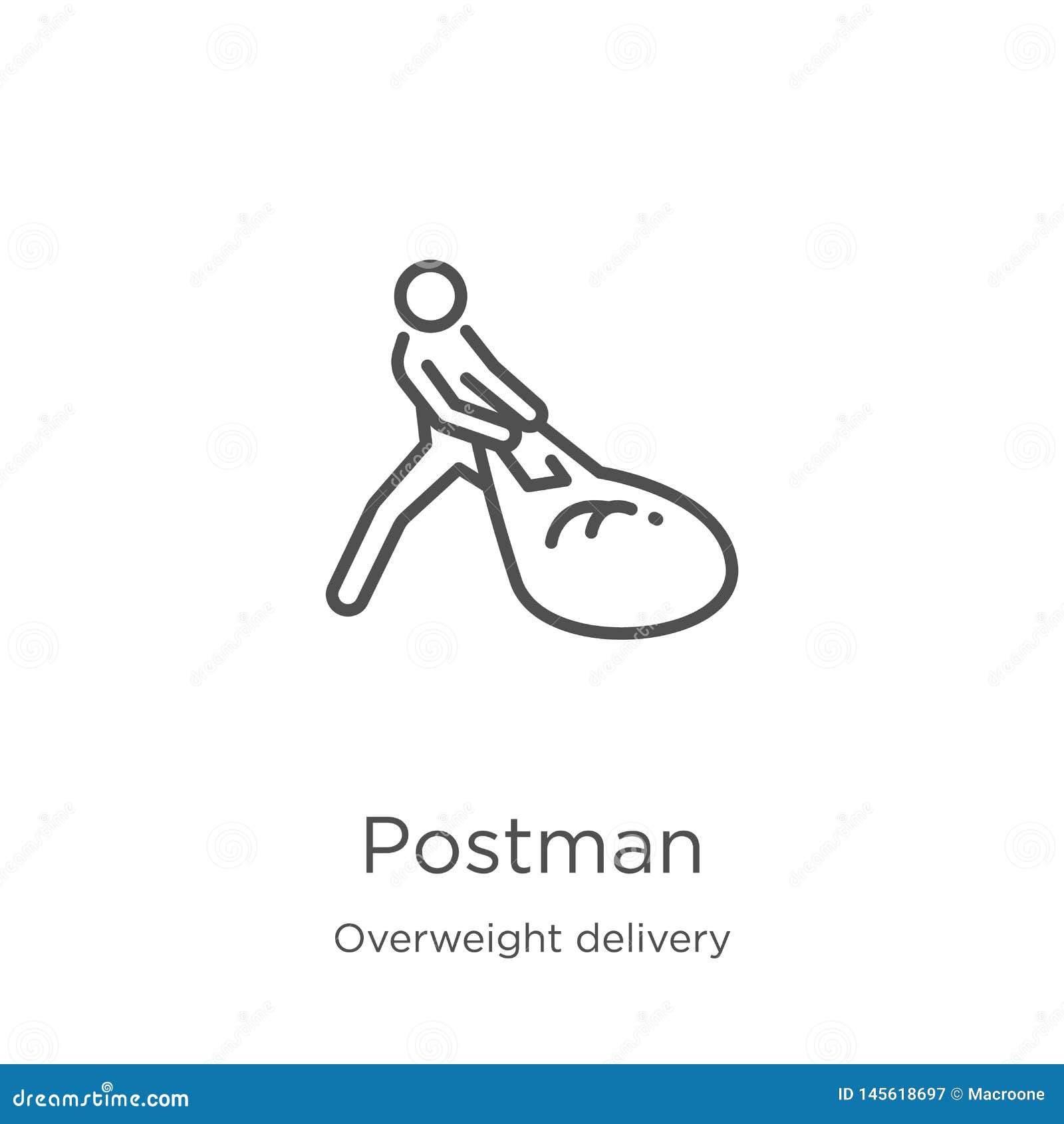 Postman Cap Line Icon. Mail Man Hat, Uniform Clothes. Postal Service ...