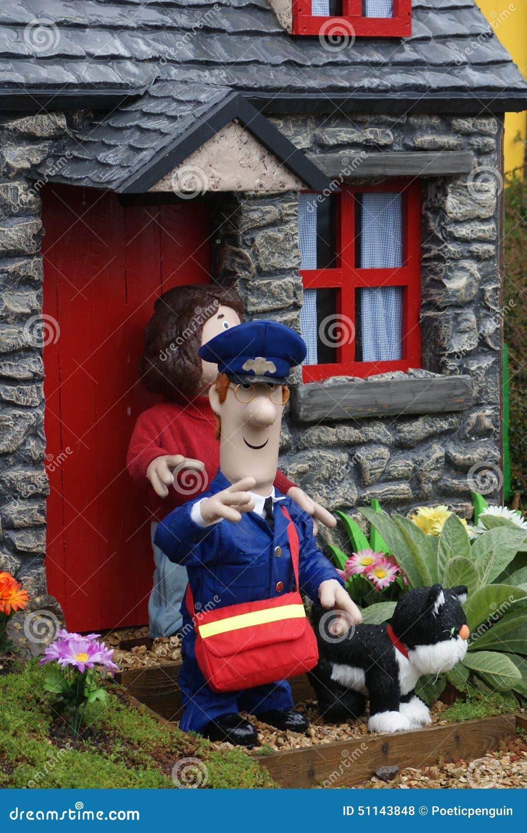 Postman Pat - Village Scenes Editorial Stock Photo - Image of blue ...