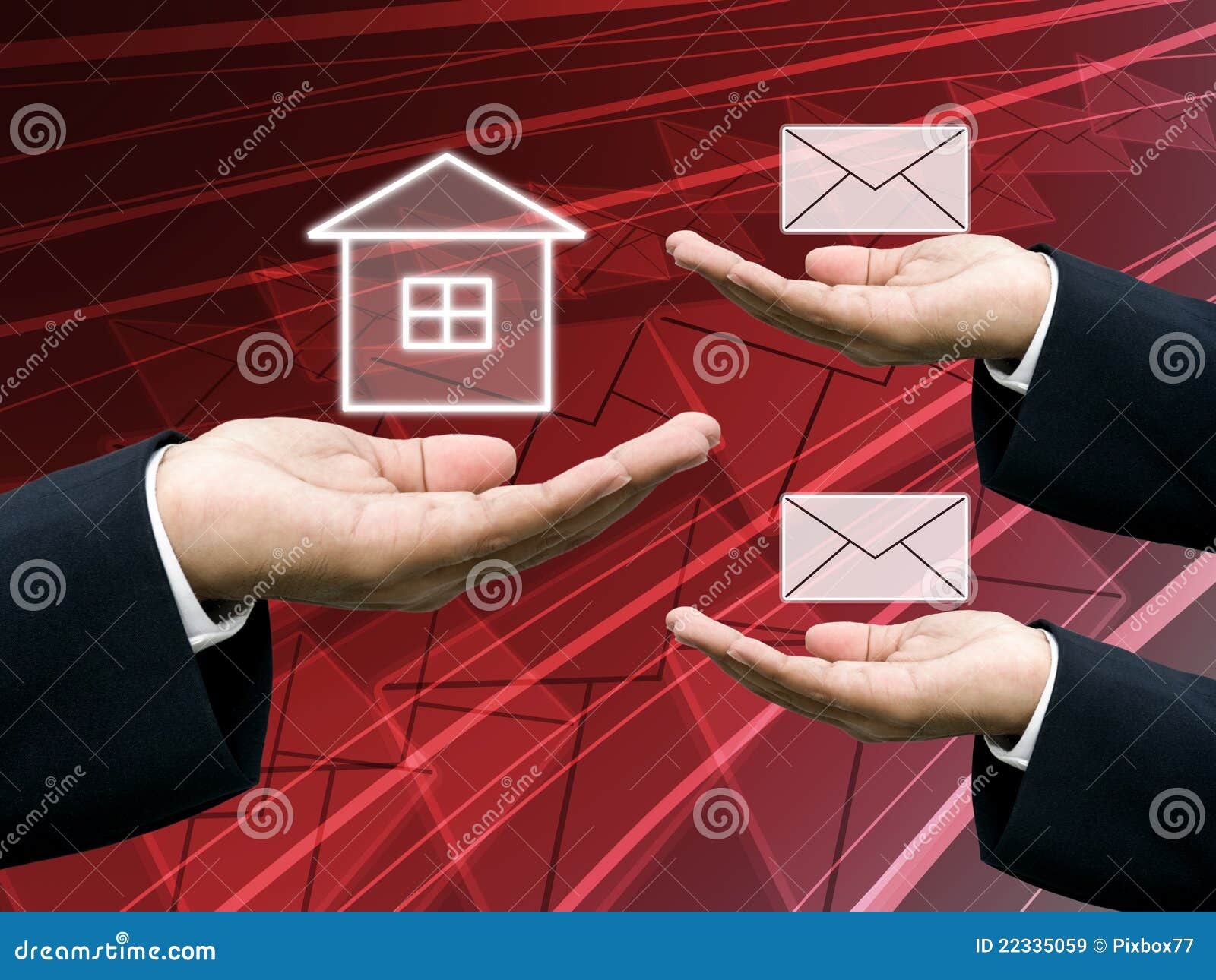 Postman Send Letter To Home Stock Image - Image of mail, communication ...