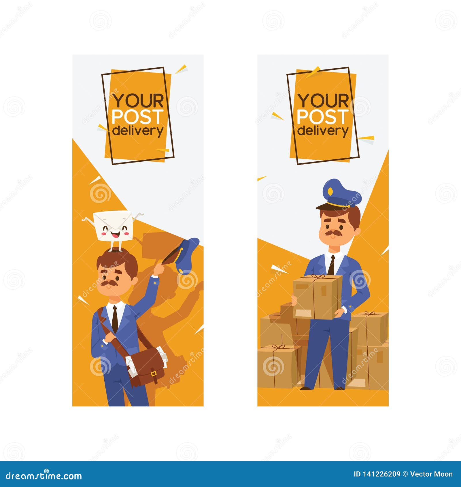 Postman Vector Icon On White Background. Flat Vector Postman Icon ...