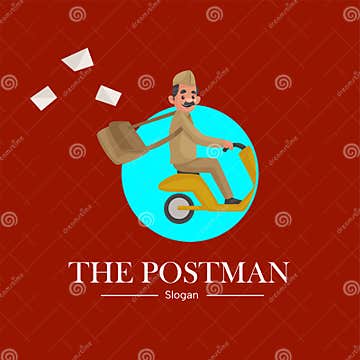 The Postman Vector Mascot Logo Stock Vector - Illustration of company ...