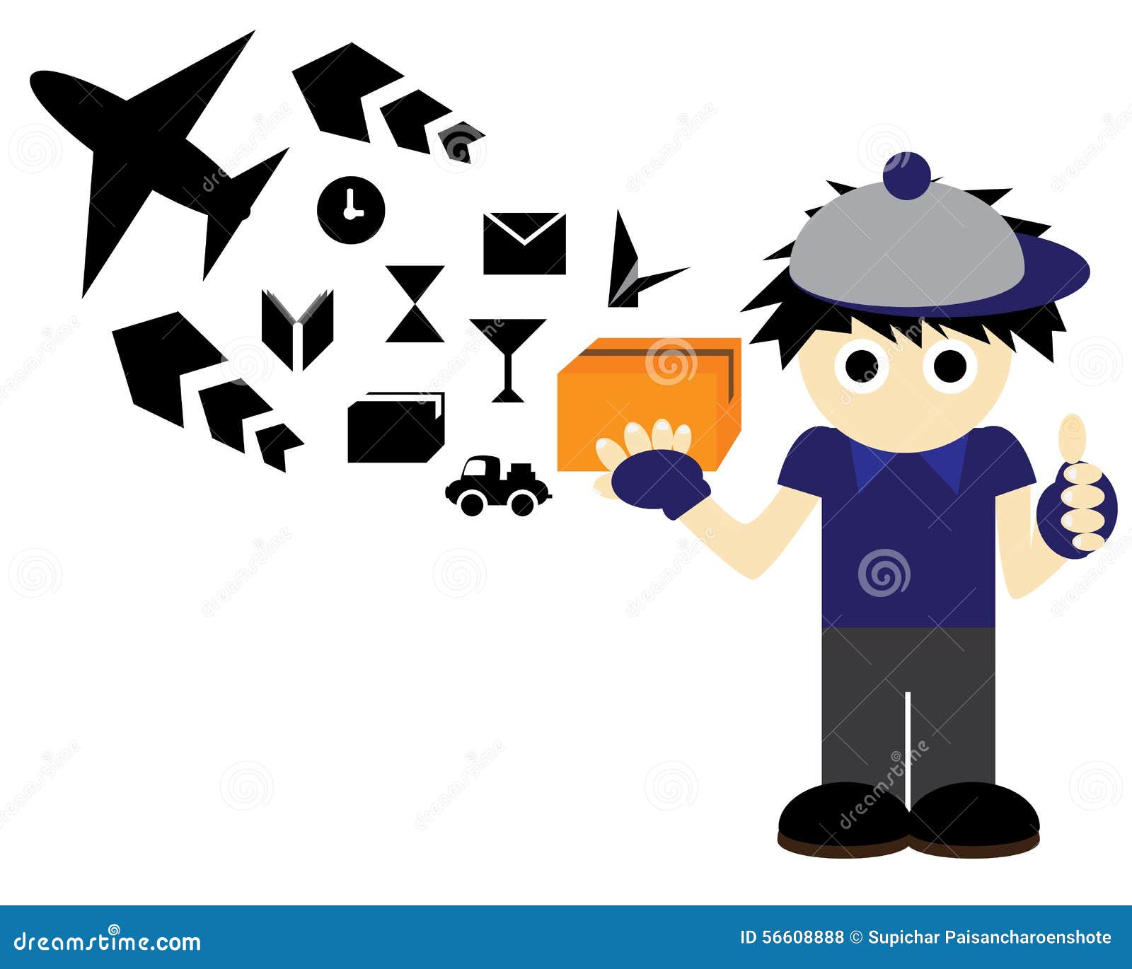 Postman Wallpaper Stock Illustration | CartoonDealer.com #56608888