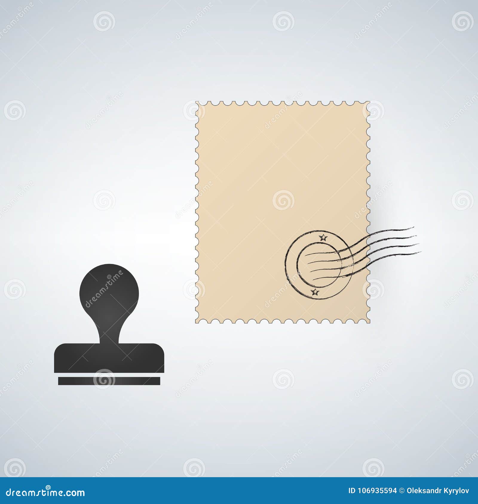 Postmark Template. Seal And Stamp. Vector Illustration. Stock ...