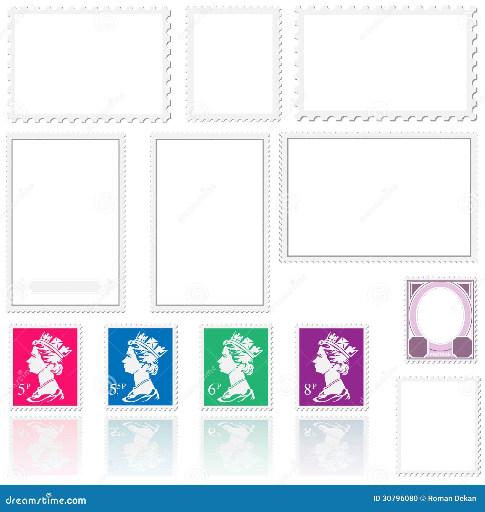 Postmark Template stock vector. Illustration of postmark - 30796080