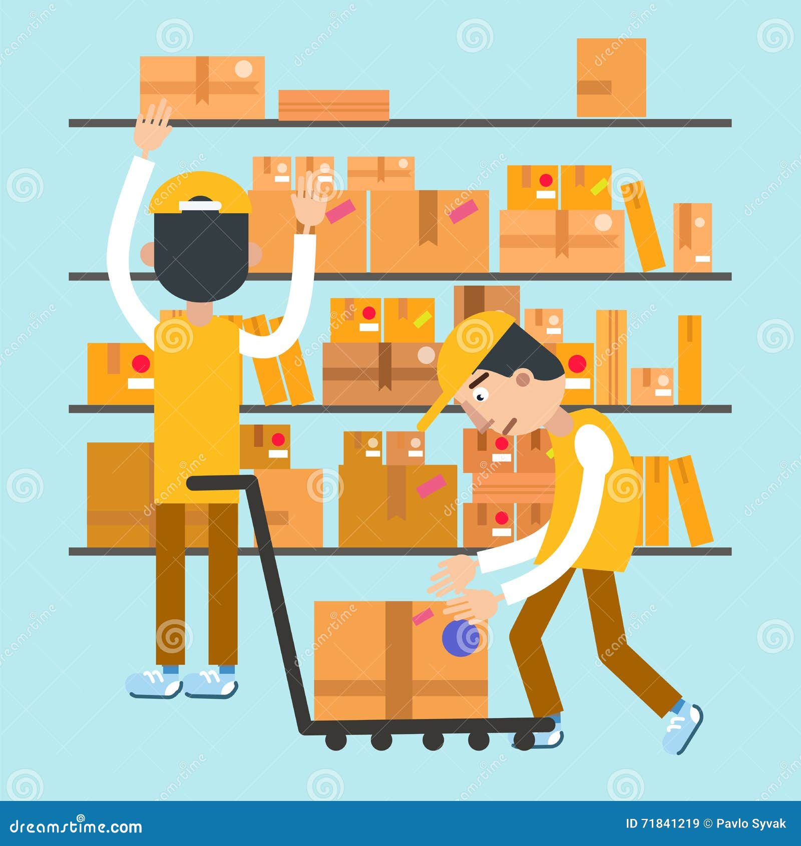 Postmen Delivering Letters Set, Funny Deliverymen Cartoon Characters ...