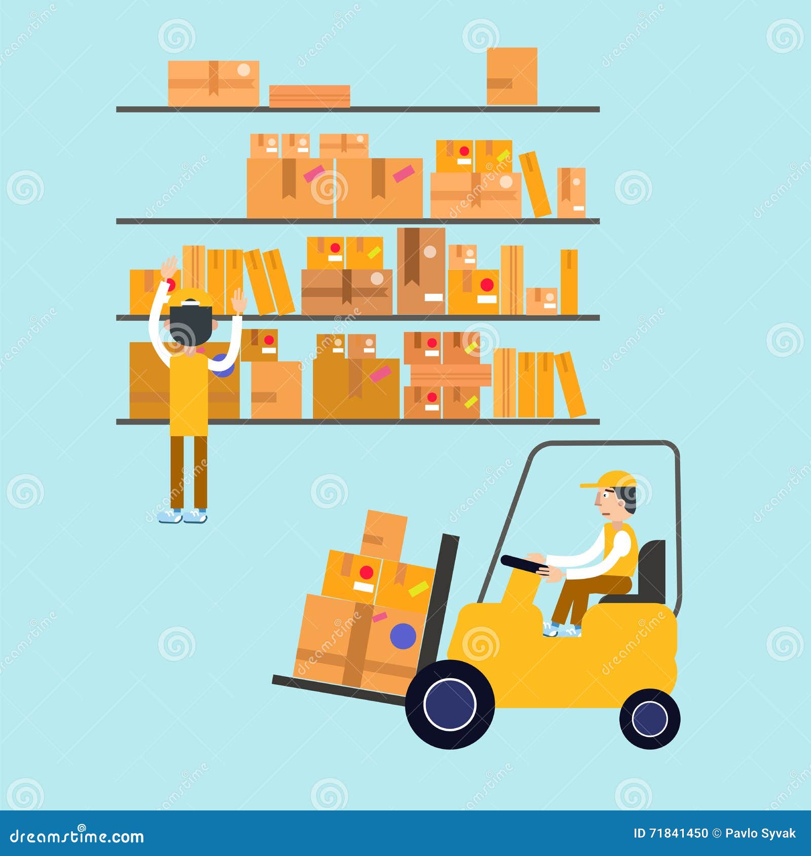 Postmen Shipping Parcel And Mail On Foot And By Scooter. Courier Man ...