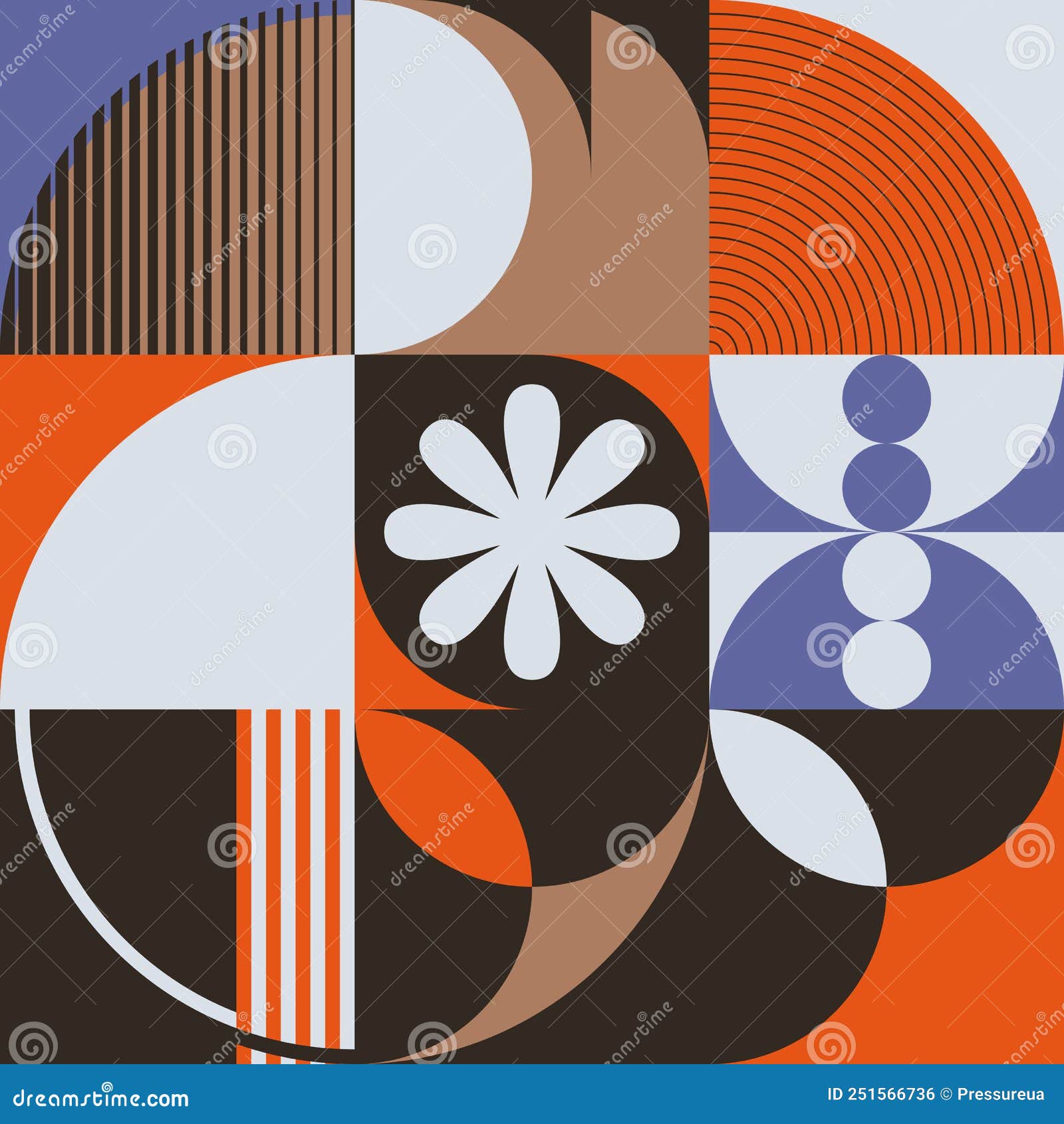 Postmodern Aesthetics Inspired Vector Graphic Pattern Made with ...