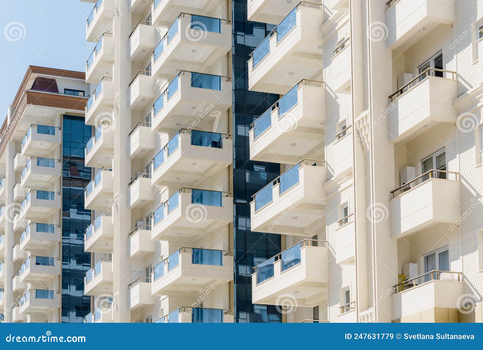 Postmodern Buildings of a Residential Complex. Architectural Backdrop ...
