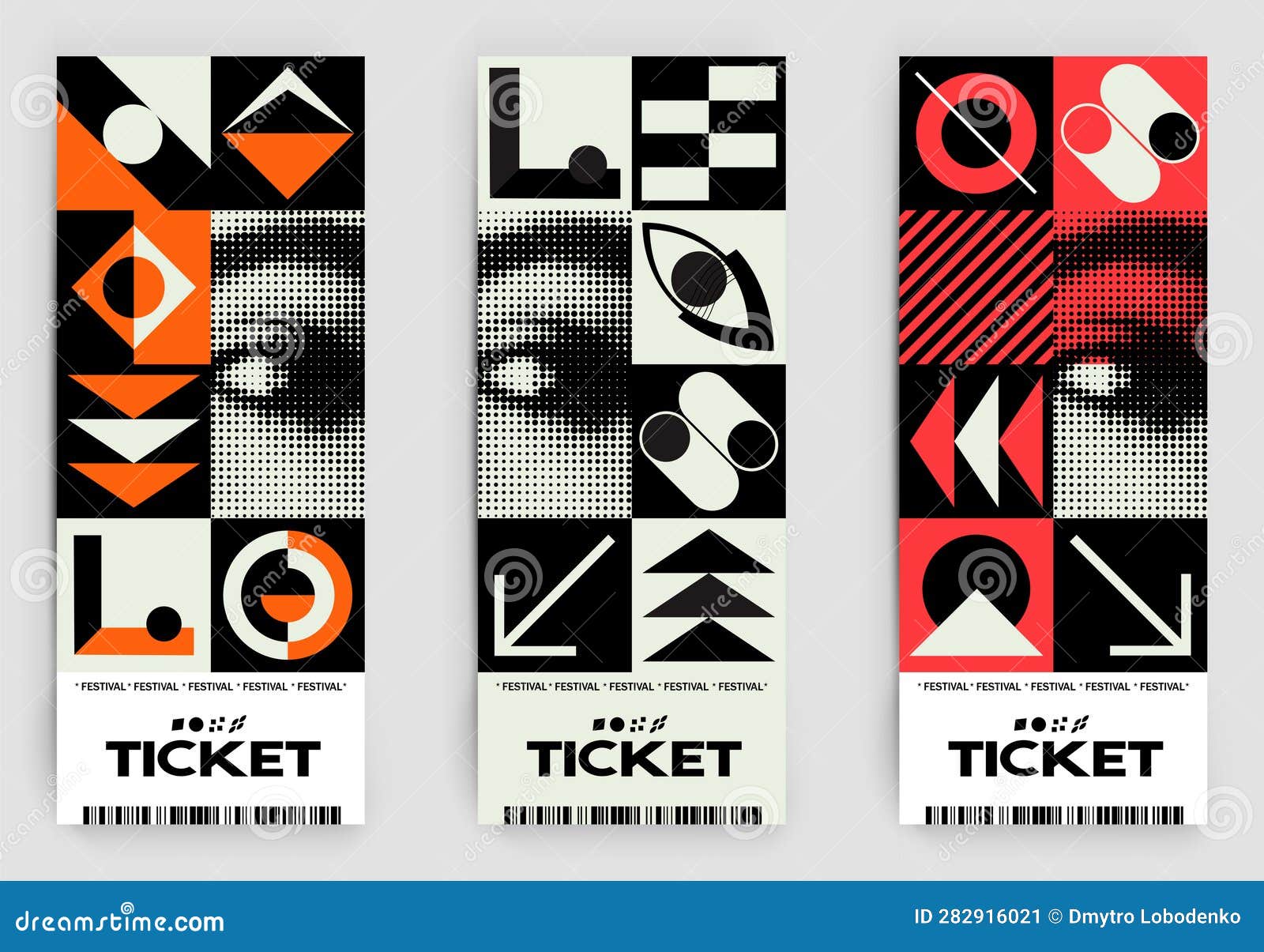 Postmodern Illustrations with Bold Geometric Shapes and Abstract ...