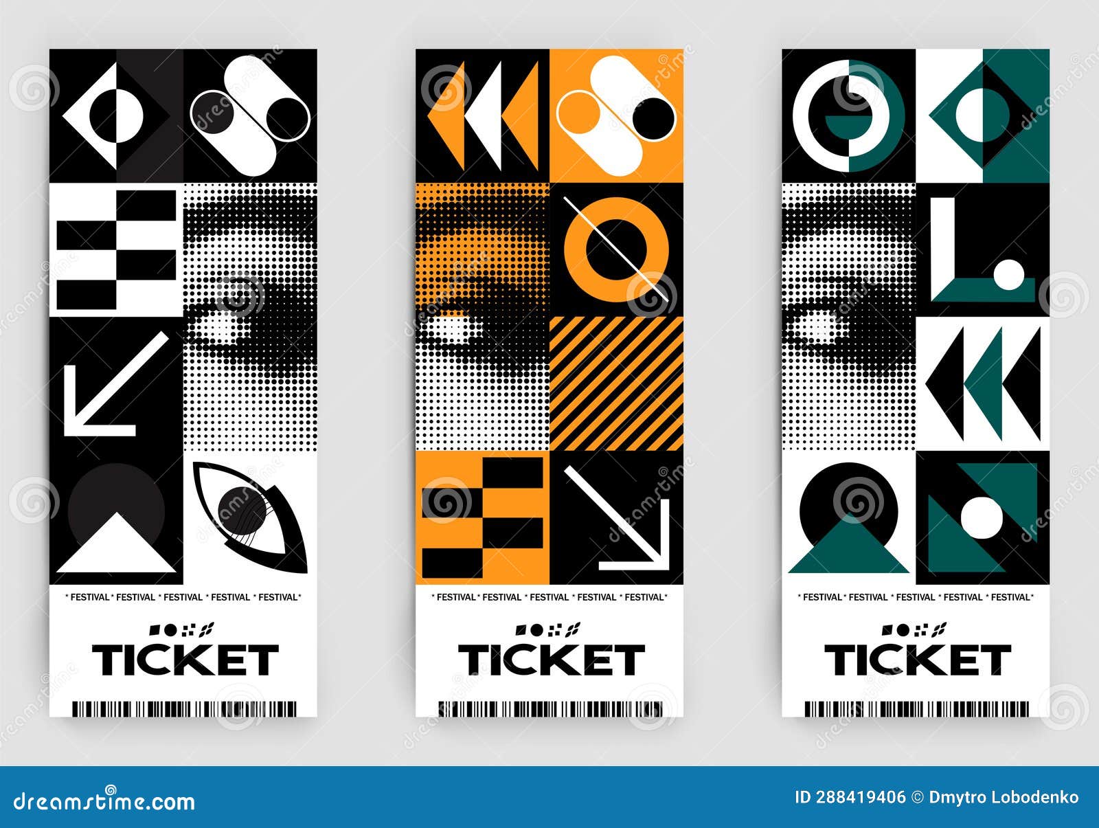 Postmodern Illustrations with Bold Geometric Shapes and Abstract ...