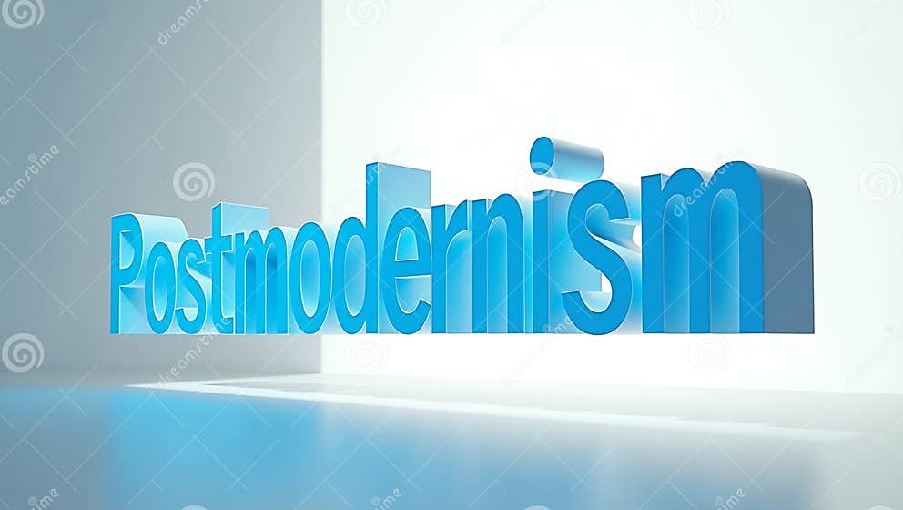 Postmodernism Concept Displayed in a Contemporary Setting with Blue 3D ...