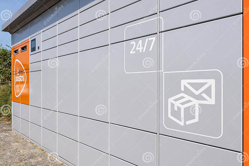 PostNL parcel locker editorial photography. Image of courier - 334900967