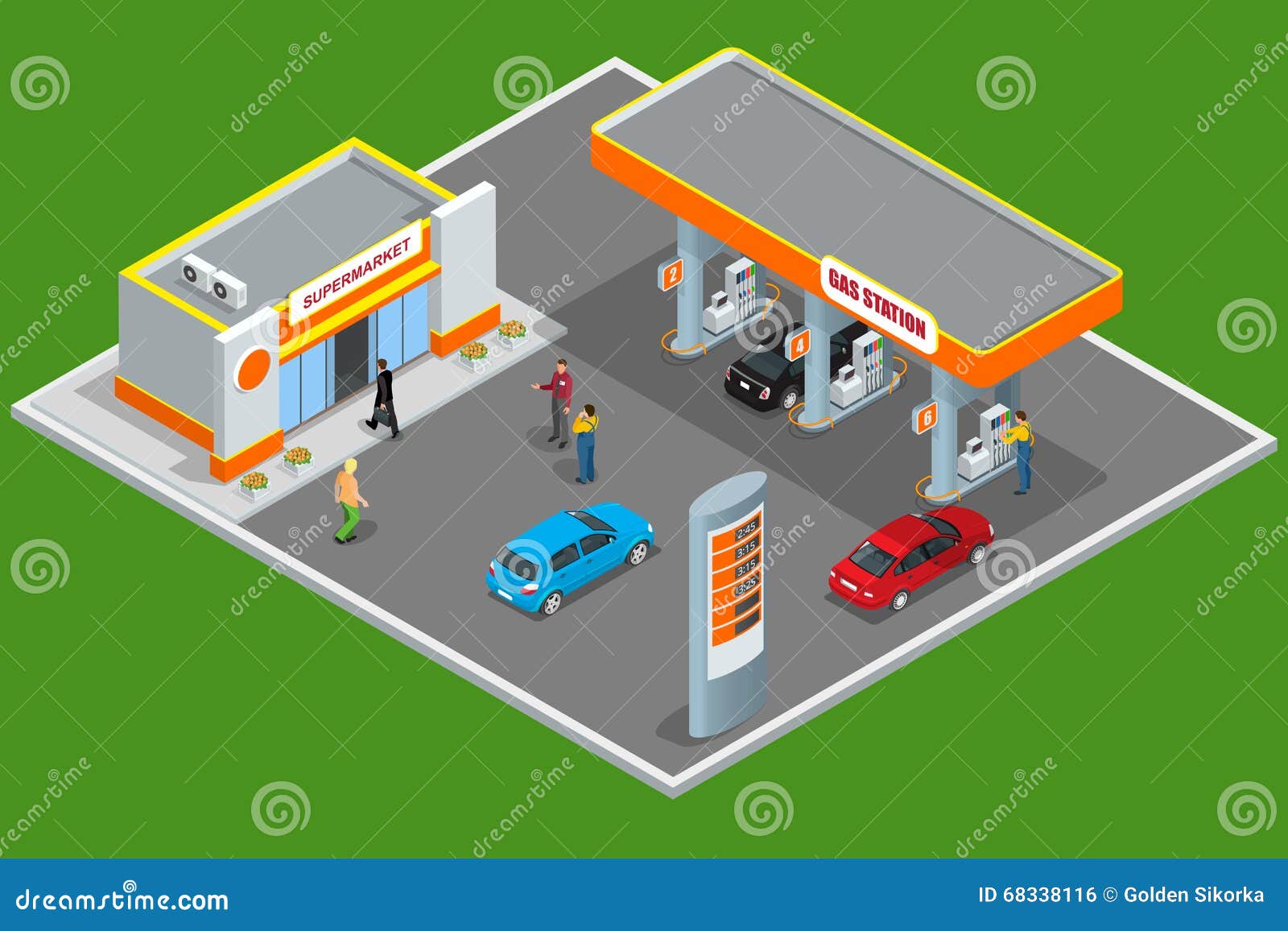 Posto De Gasolina 3d Isométrico Conceito Do Posto De Gasolina ... Posto De Gasolina 3d Isométrico Conceito Do Posto De Gasolina ...
