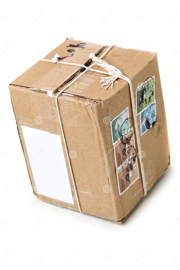 Postpaket stockfoto. Bild von verpacken, inhalt, geschenk - 19020054