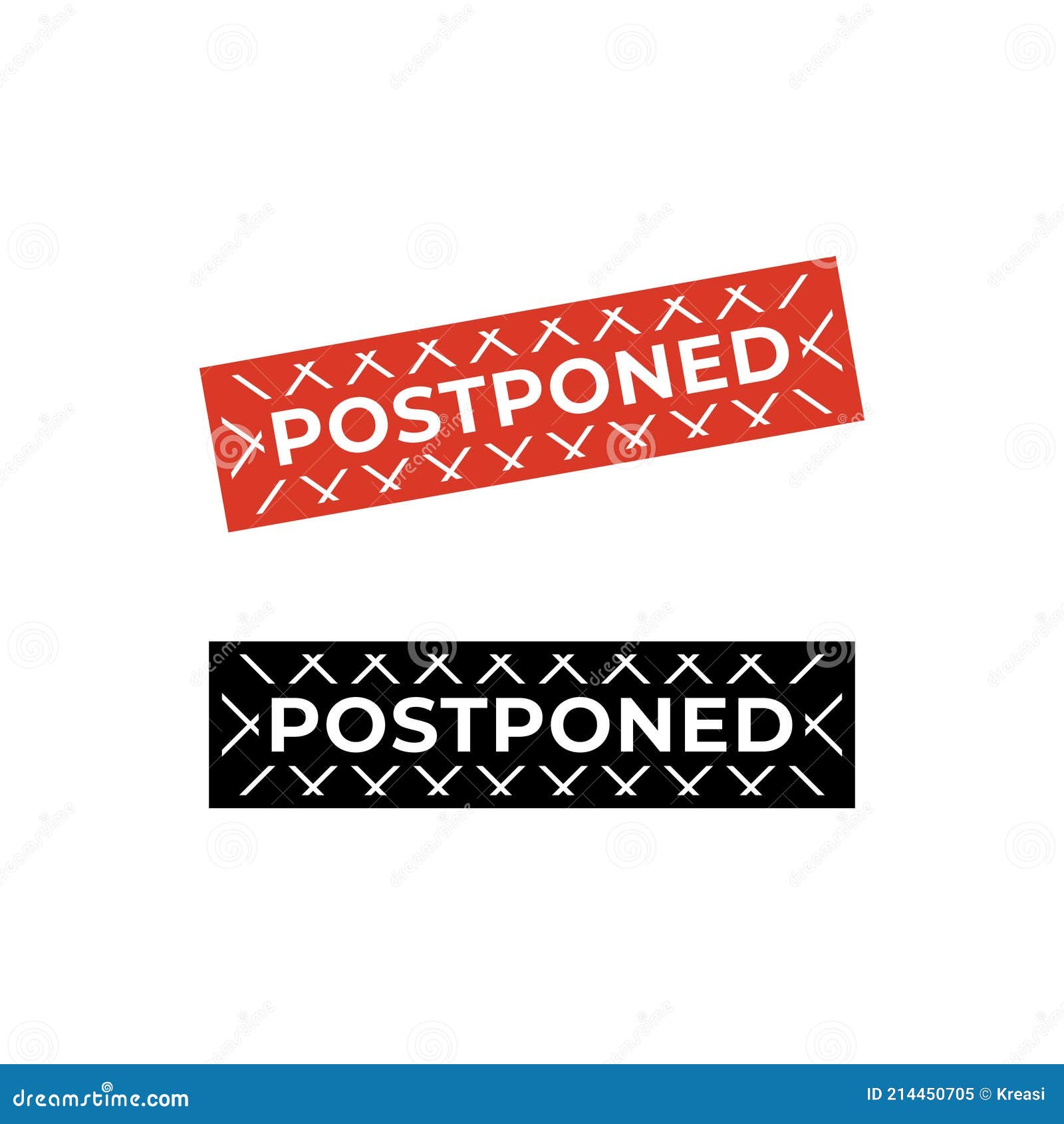 Postponed Stamp Vector Template Design Stock Vector - Illustration of ...